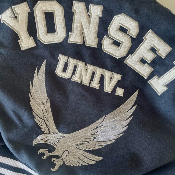 Jackets & Coats | Nwot Yonsei University Cropped Varsity Jacket | Poshmark